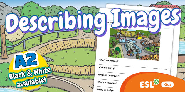 ESL Describing Images Writing Activity [Kids, A2]