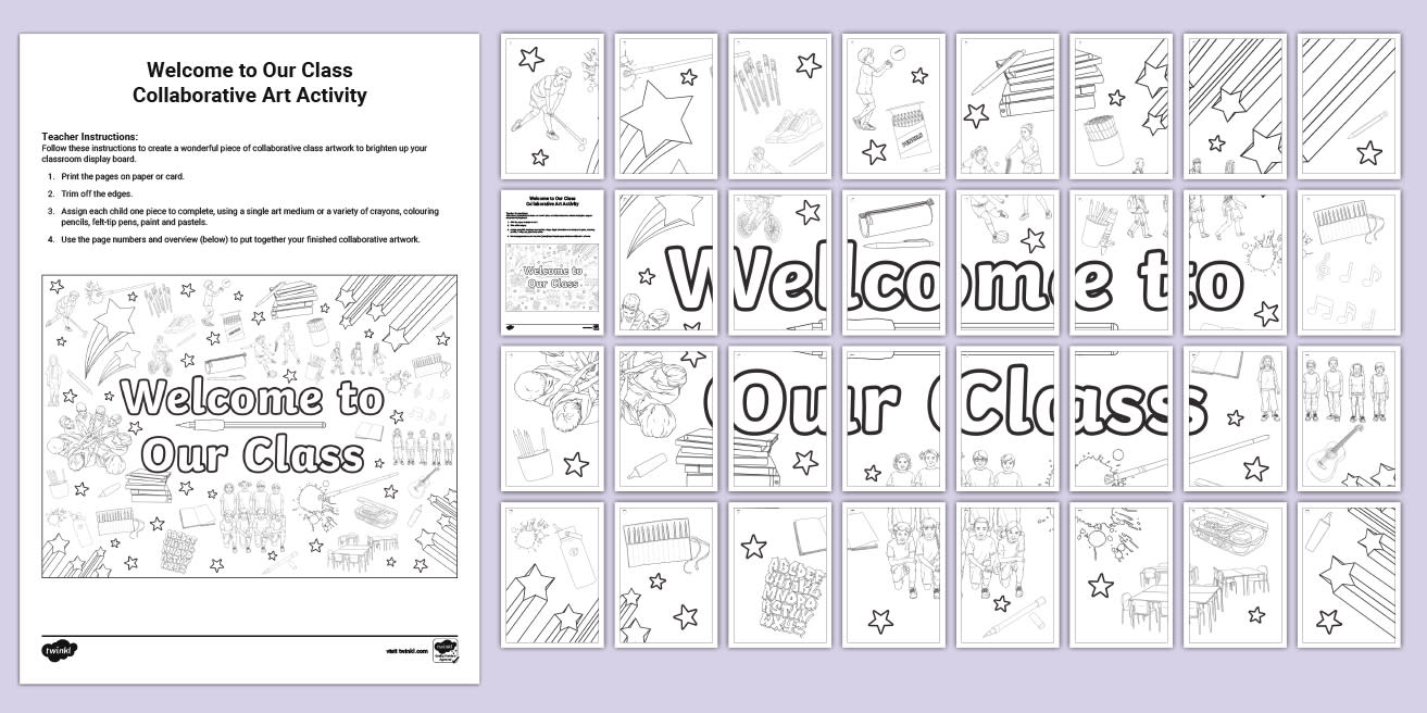 Welcome to Our Class Collaborative Colouring