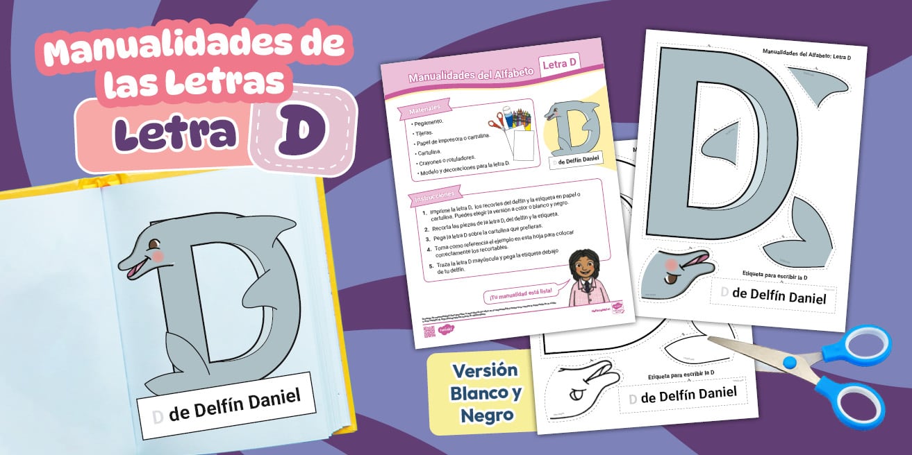 Manualidad de Las Letras: Letra D Mayúscula
