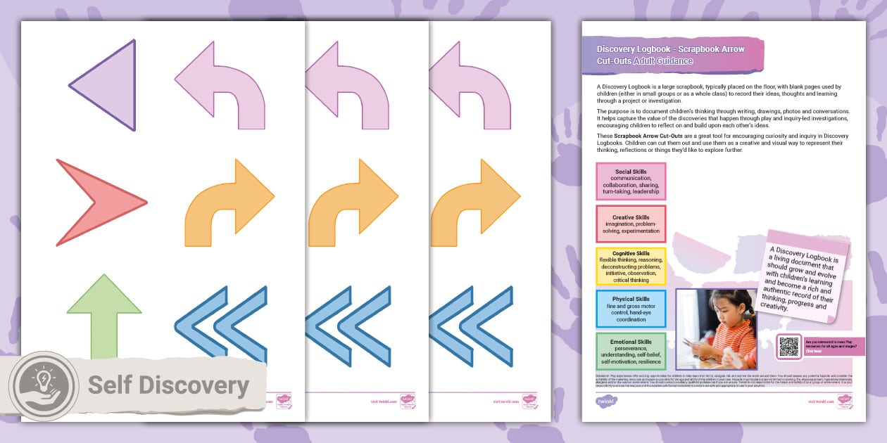 Scrapbook Arrow Cut-Outs for Discovery Logbook