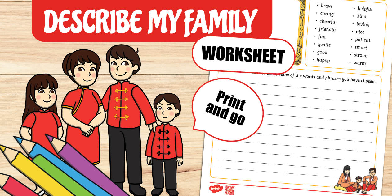 Describe My Family Worksheet