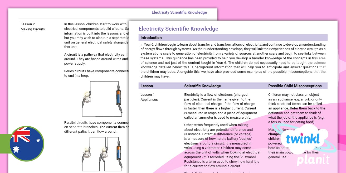 Year 6 Science Electricity Adult Guidance