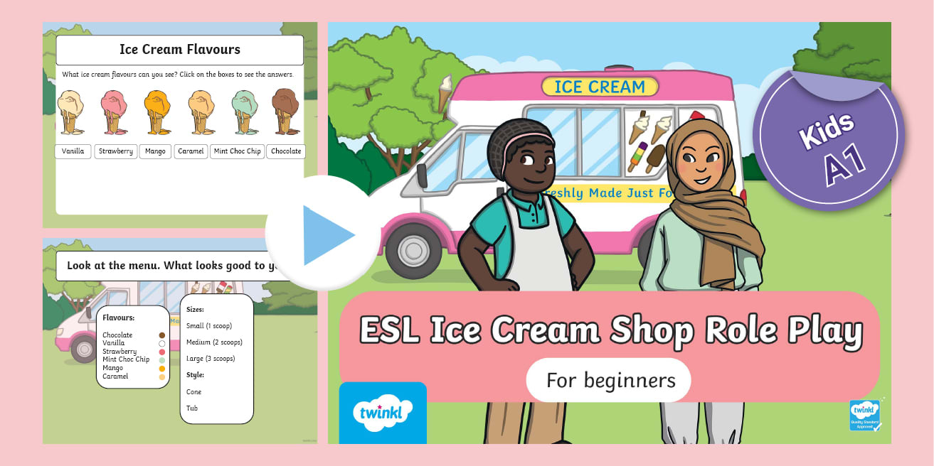 ESL Ice Cream Role Play Lesson for Beginners
