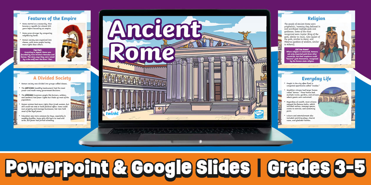 Ancient Rome PowerPoint & Google Slides for 3rd-5th Grade