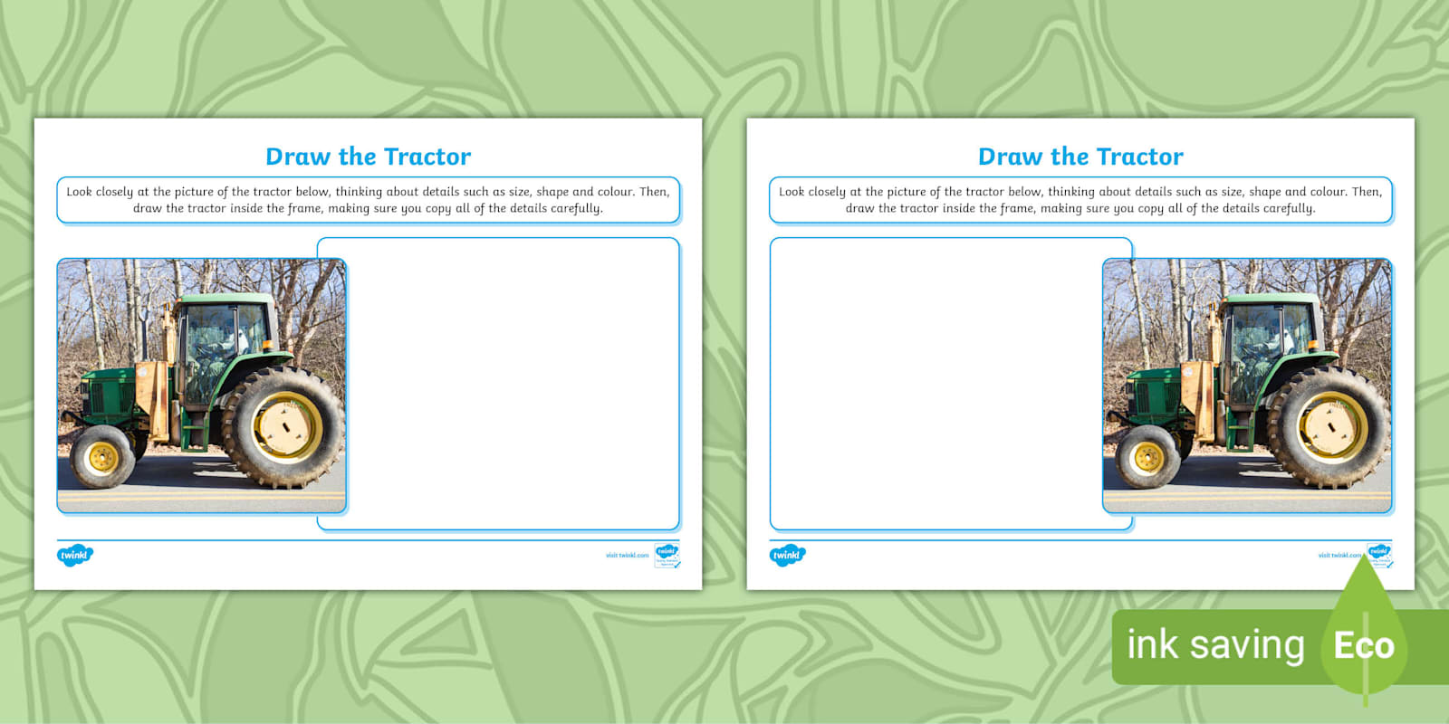 Draw the Tractor Art Activity