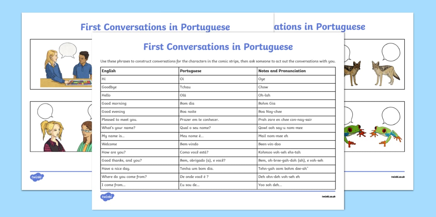 Portuguese Greeting Worksheet