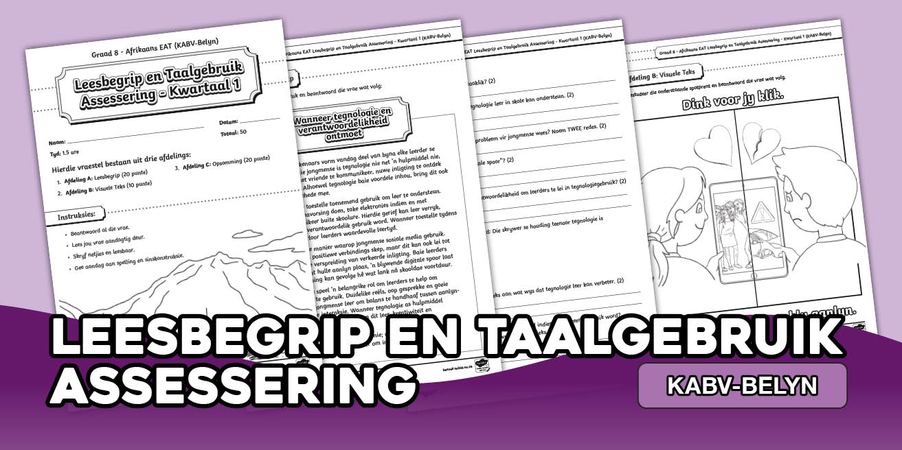 Graad 8 - Afrikaans EAT - Kwartaal 1 Leesbegrip en Taalgebruik ...