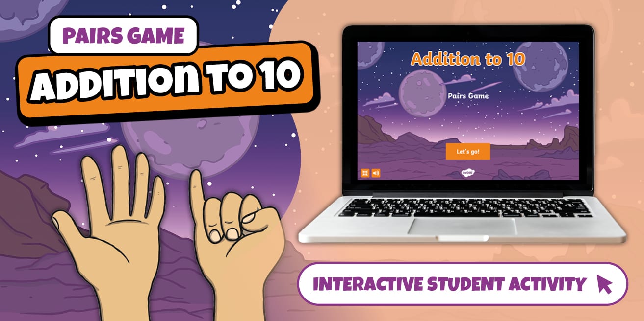 Addition to 10 Pairs Game