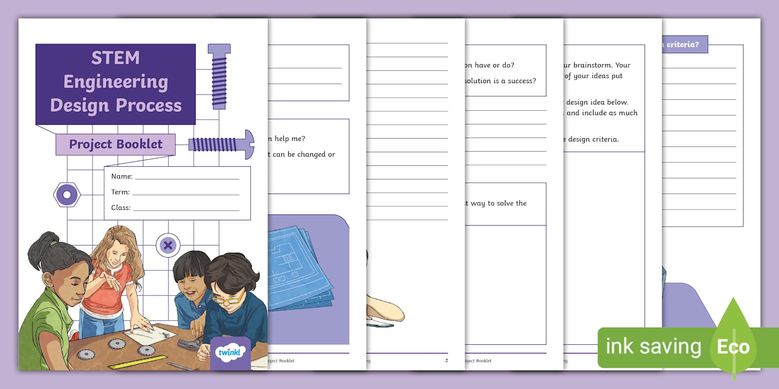 STEM Engineering Design Process Booklet 3-6