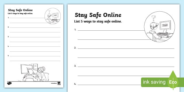 How to Stay Safe Online KS2 Worksheet / Worksheet