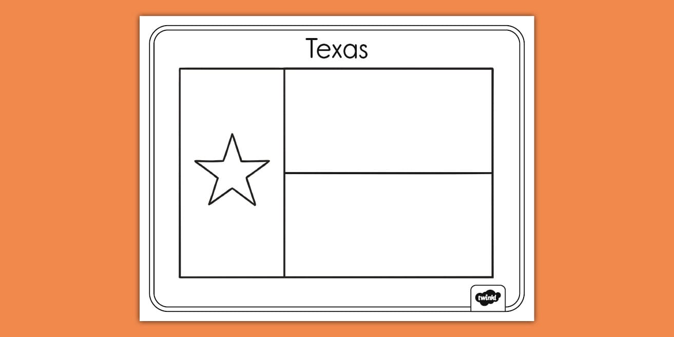 state of texas coloring sheet