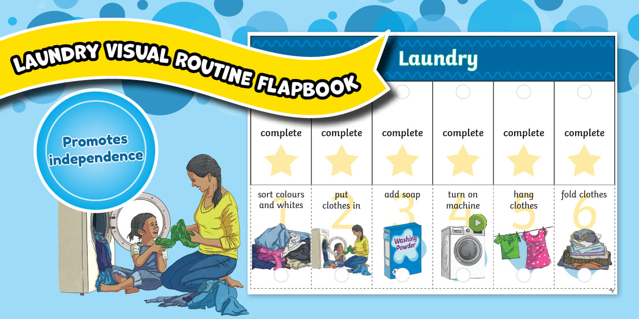 Laundry Visual Routine Flapbook