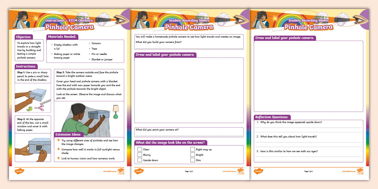 STEM Outdoors: Pinhole Camera Exploration
