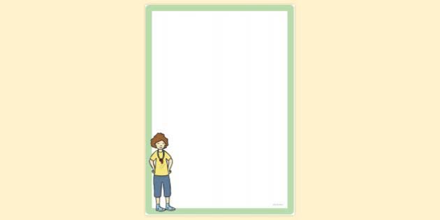 Simple Blank PE Teacher Page Border