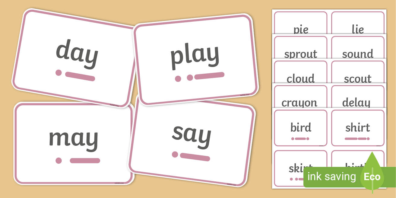 Neutral Phase 5 Sound Button Word Cards