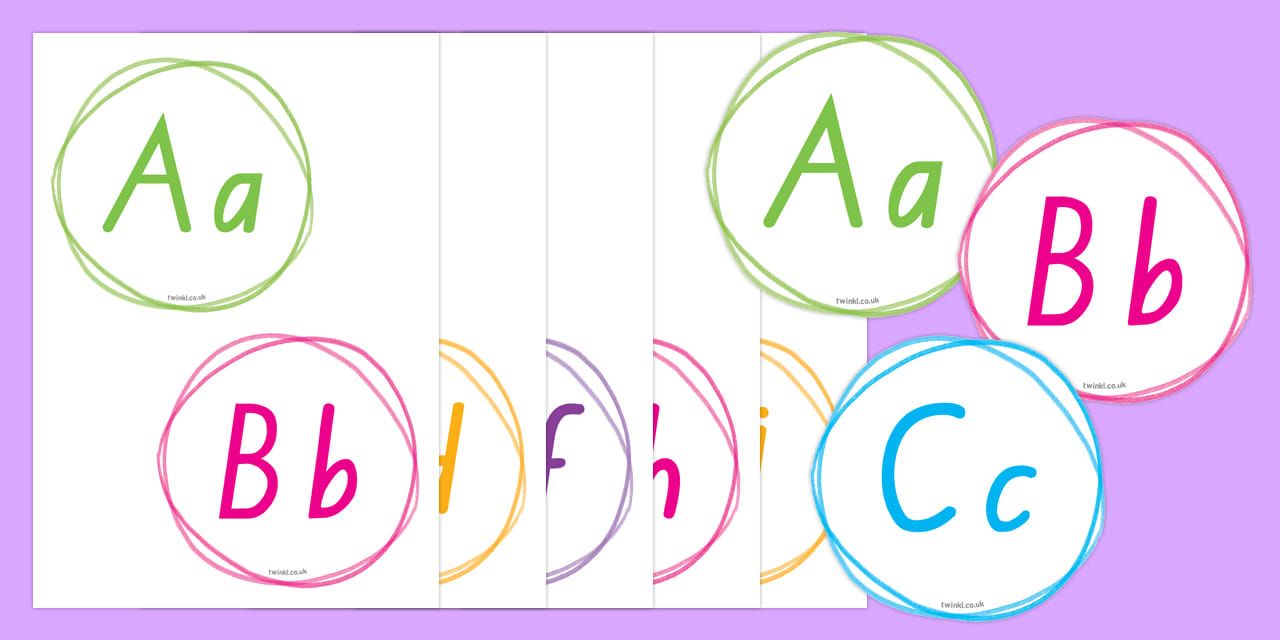 New Zealand Crayon Theme Display Alphabet Line