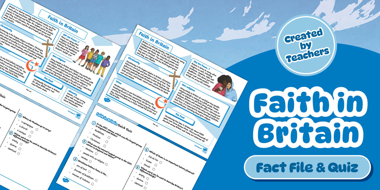 KS2 Faith in Britain Fact File and Quick Quiz