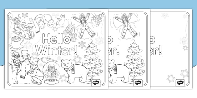 Let's Doodle! Winter Coloring Sheets