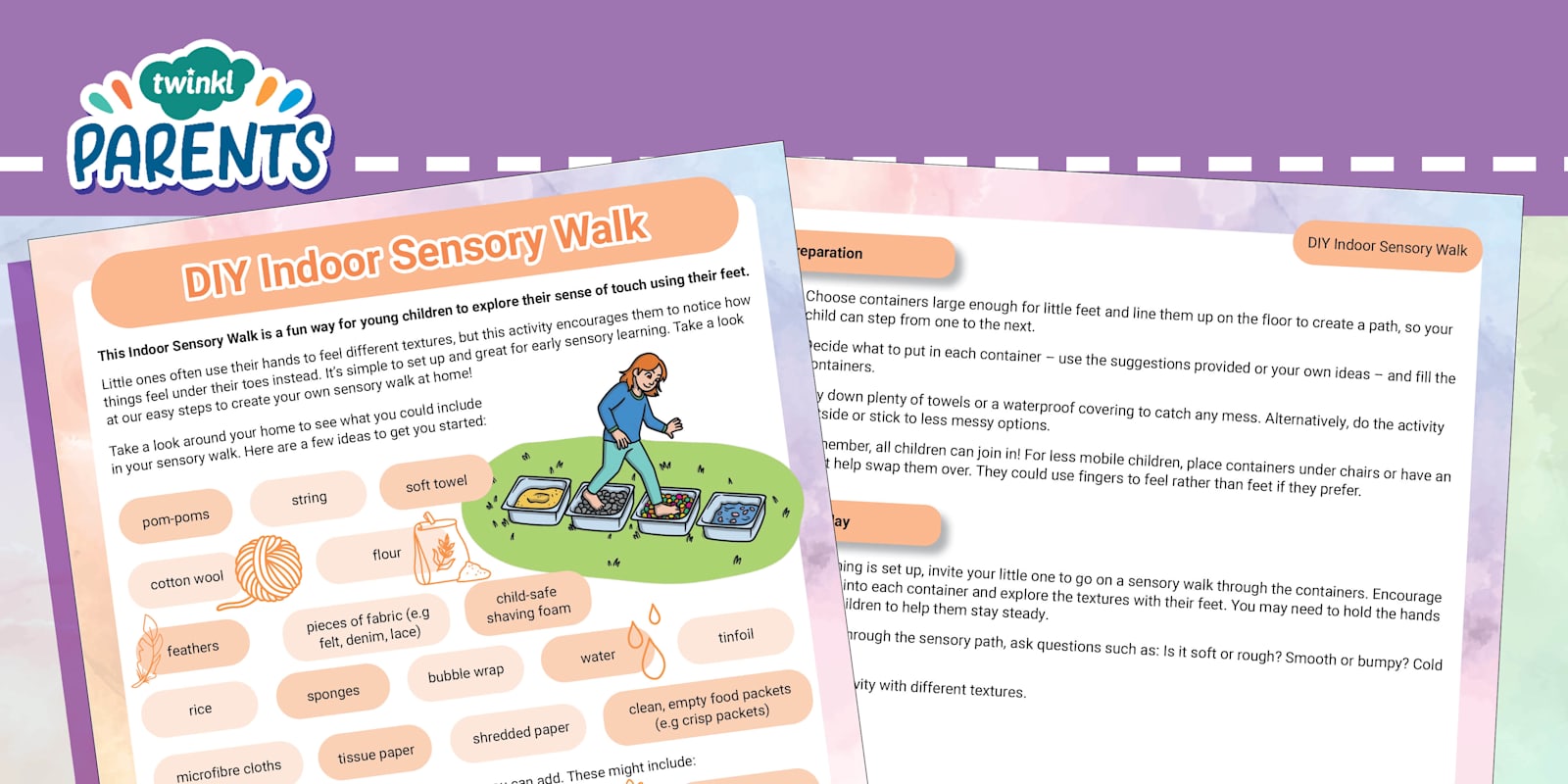 SEND Early Years Activities: DIY Indoor Sensory Walk