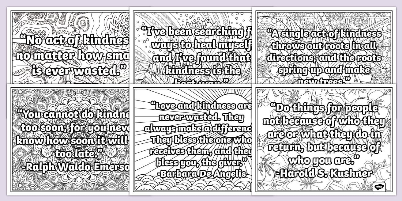 treat people with kindness coloring page