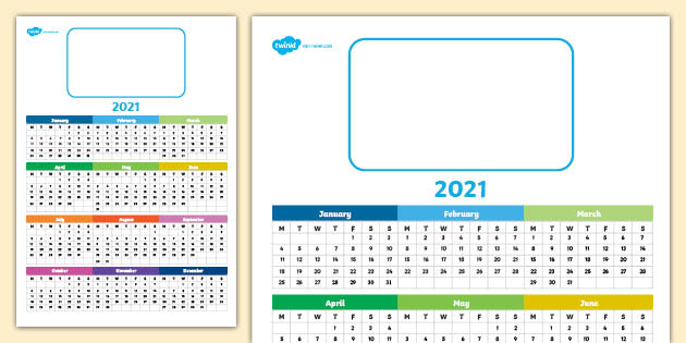 Editable 2021 Calendar