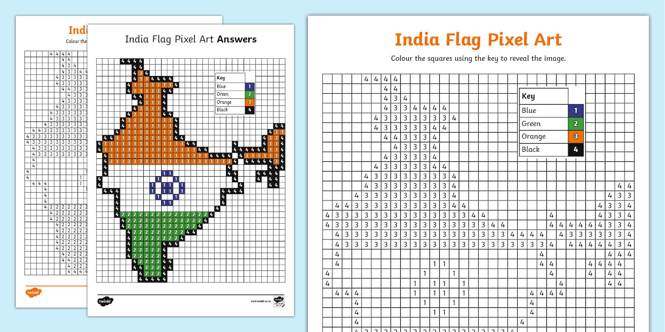 India Map Pixel Art Template