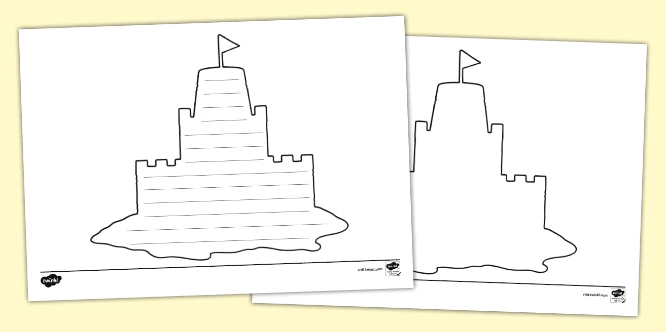 Sandcastle Writing Template