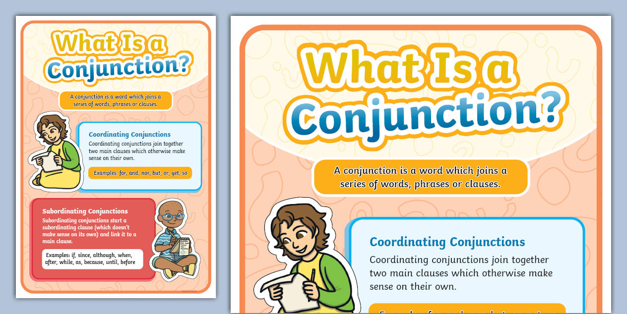 What Is a Conjunction? Display Poster