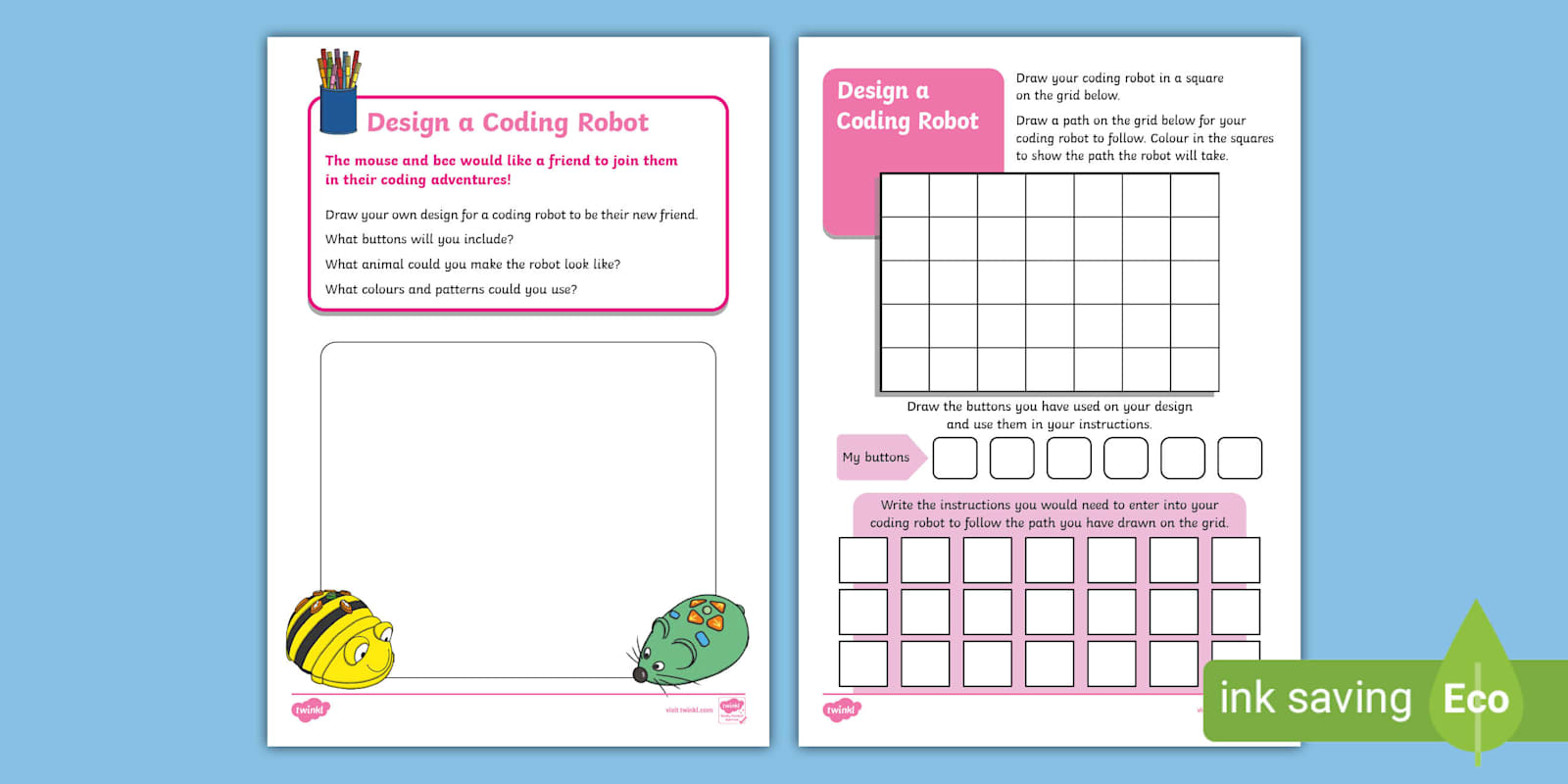 Design a Coding Robot - Twinkl - KS1