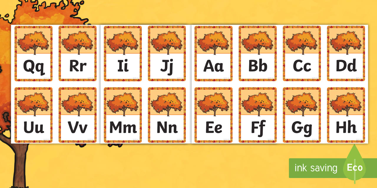 Autumn Scene Alphabet Cards