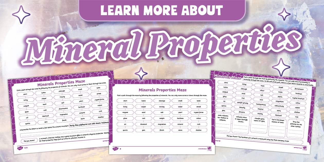 Mineral Properties Maze Quiz