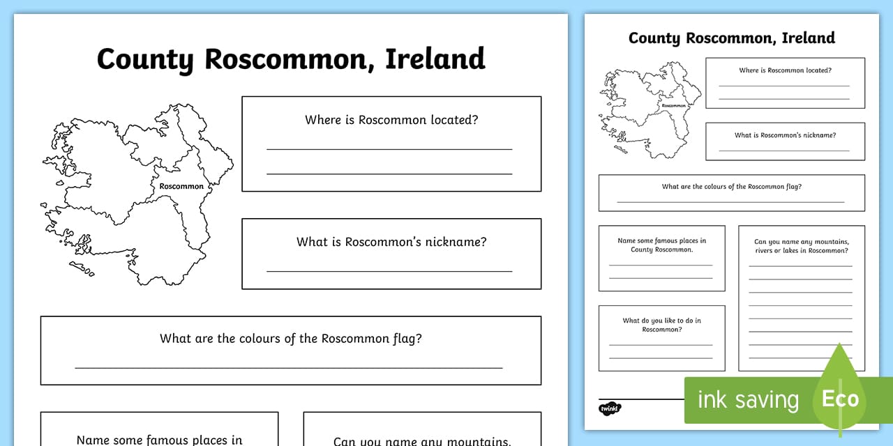 County Roscommon Worksheet