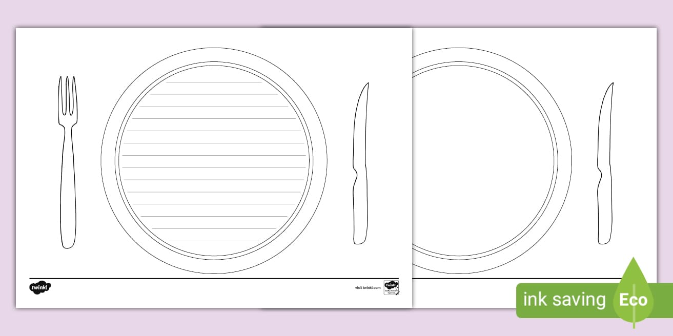 Plate Writing Template