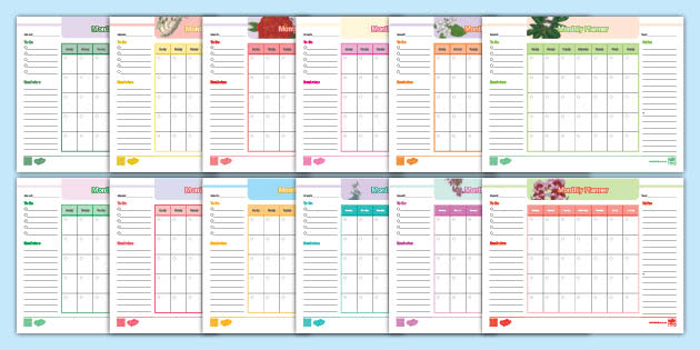 Monthly Planner Sheet | Twinkl