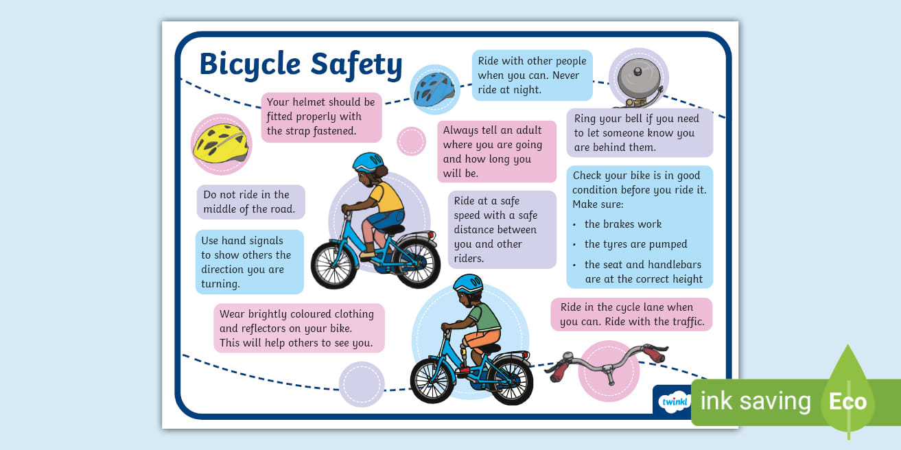 Bicycle Safety Information Poster - Twinkl - KS1