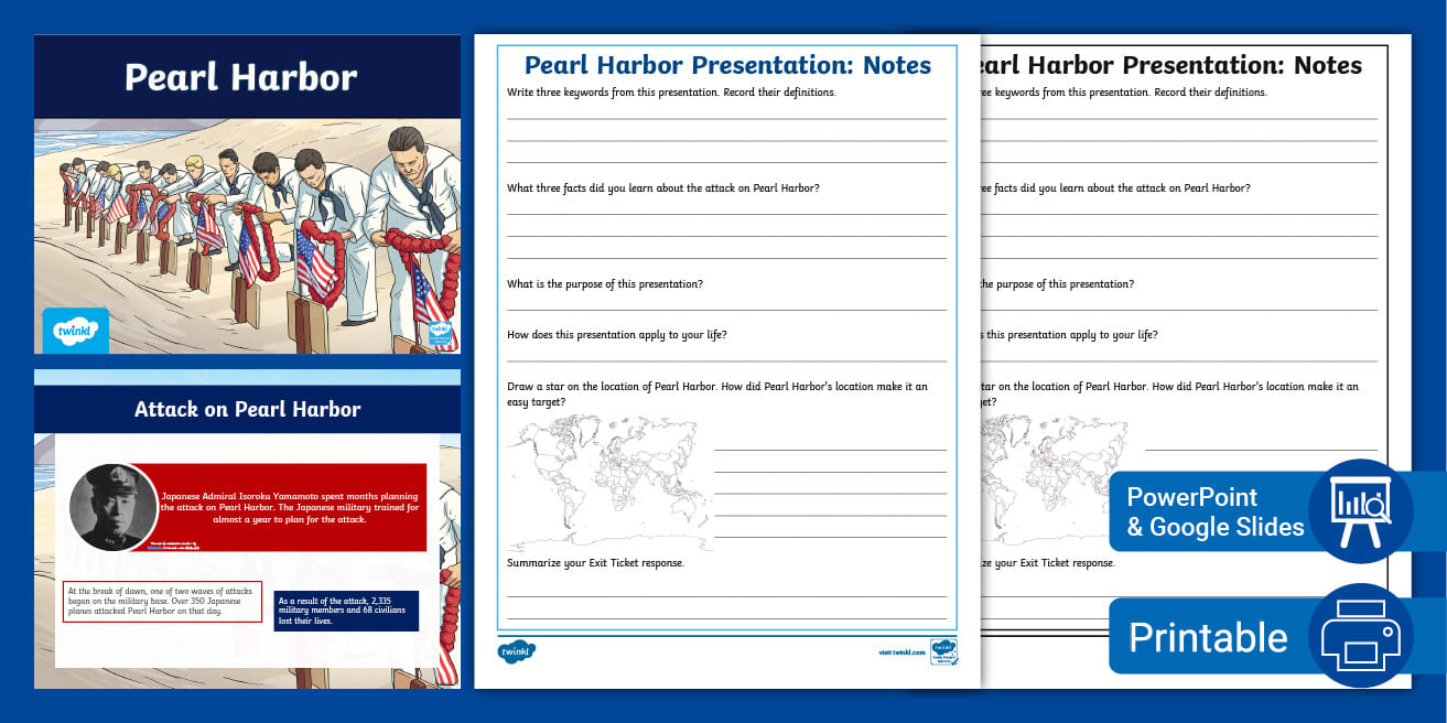 Pearl Harbor PowerPoint & Google Slides for 3rd-5th Grade