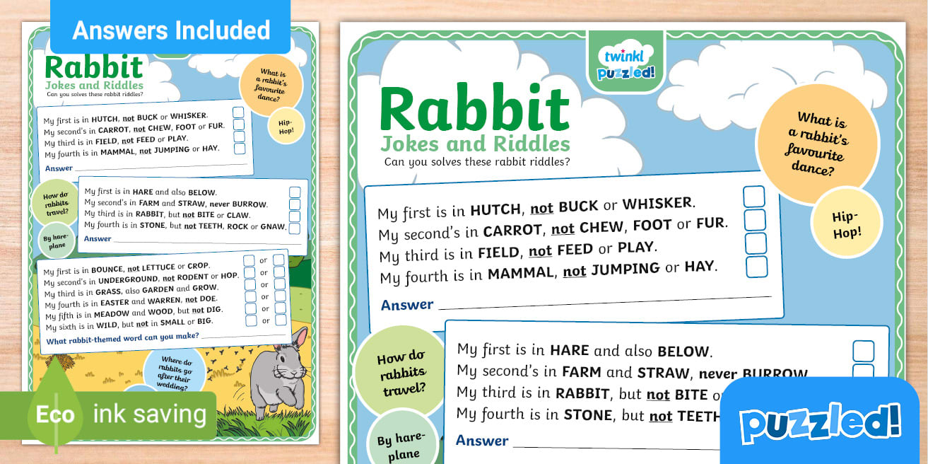 Fun Rabbit Riddles and Jokes - Twinkl Puzzled