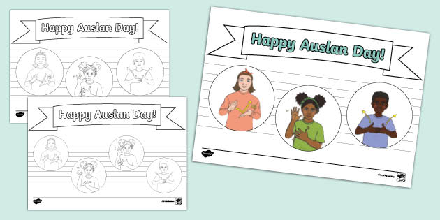 Auslan Day Colouring Pages