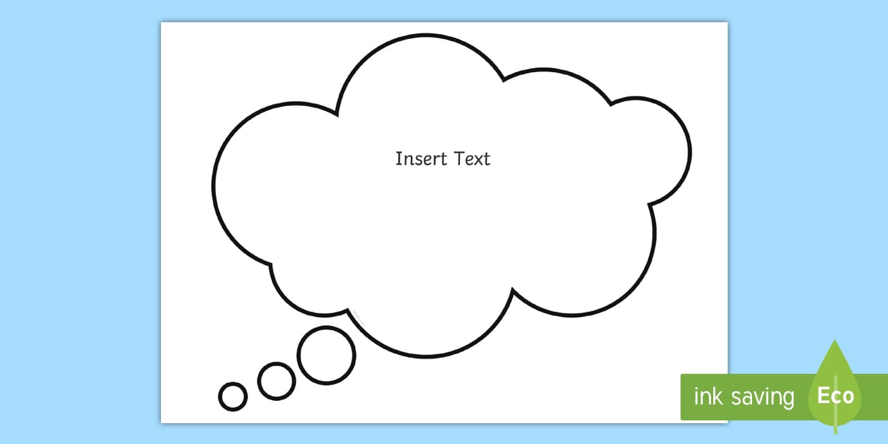 Editable Thought Bubble Template