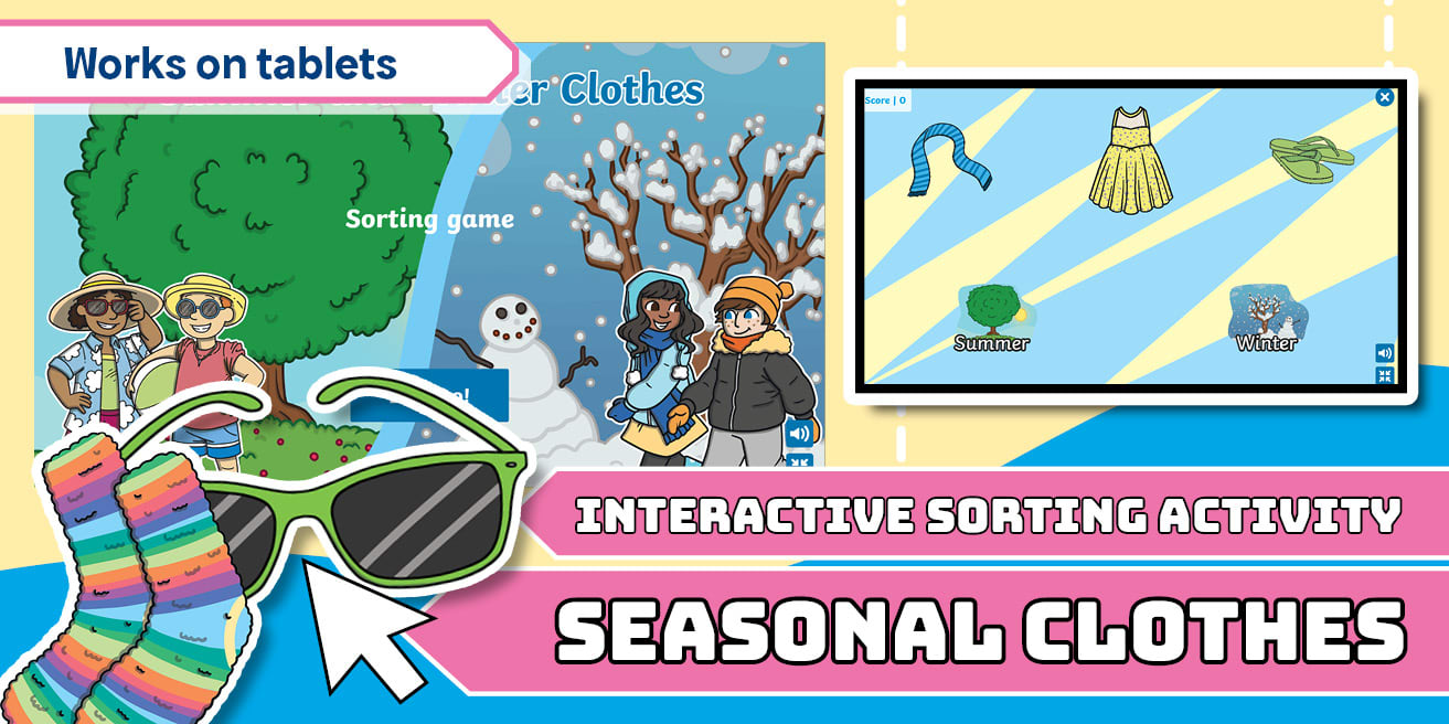 Seasonal Clothes Interactive Sorting Activity