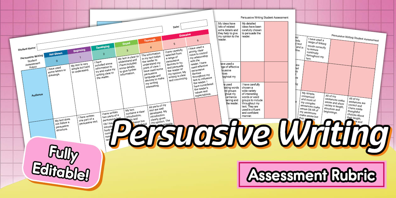 NAPLAN Persuasive Marking Guide | Twinkl