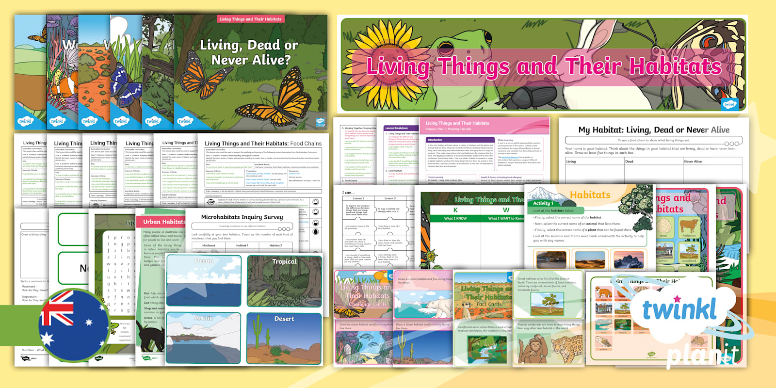 Year 1 Science Living Things and Their Habitats Unit Pack