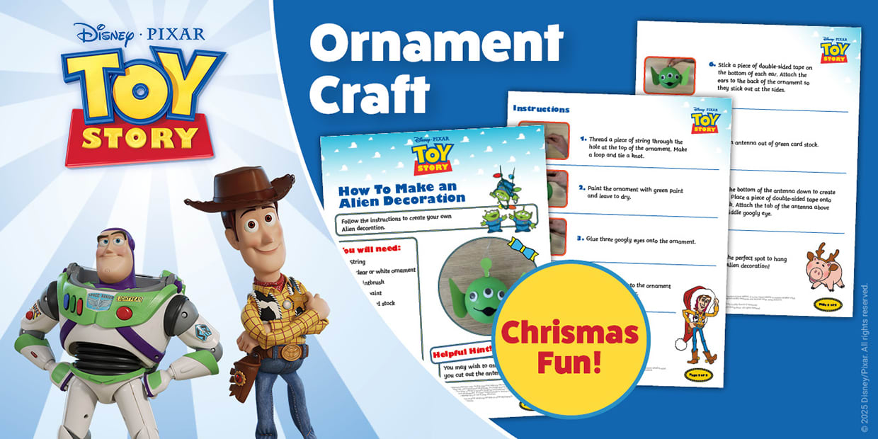 Toy Story: Christmas Ornament Craft Instructions