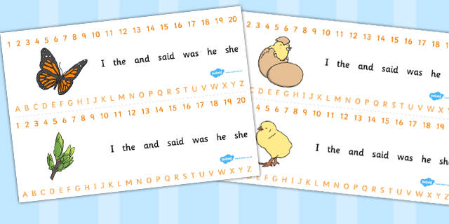 Combined Alphabet and Number Strips (Spring) - Spring, Alphabet ...