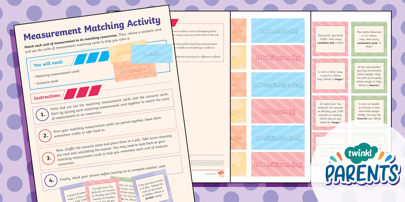 SEND Maths Support: Measurement Matching Activity (Year 6 Level)