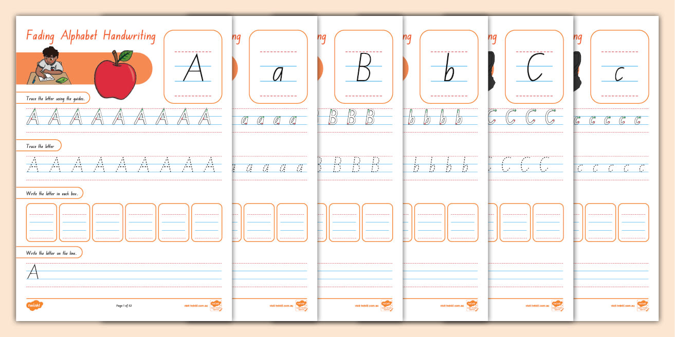 Fading Letters - Activity Booklet | Twinkl Australia