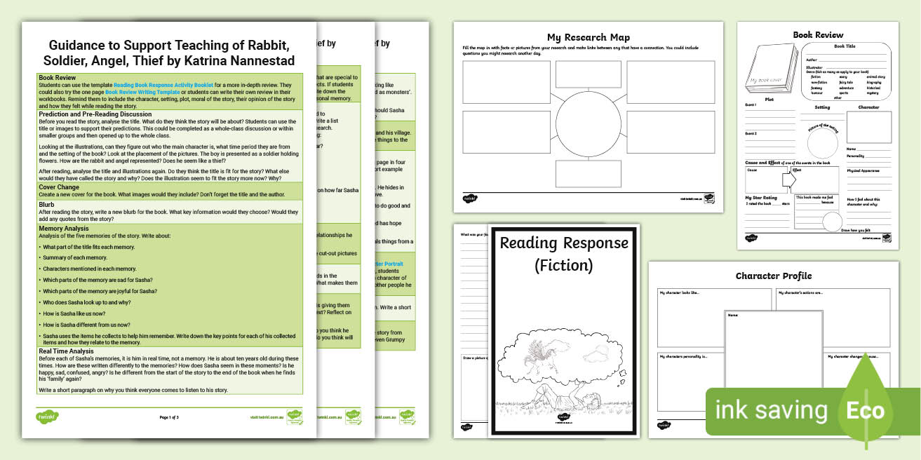 Pack to Support Teaching of Rabbit, Soldier, Angel, Thief