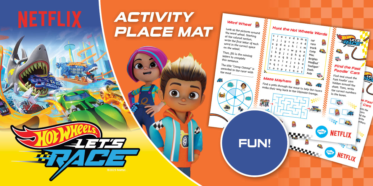 Hot Wheels: Activity Place Mat