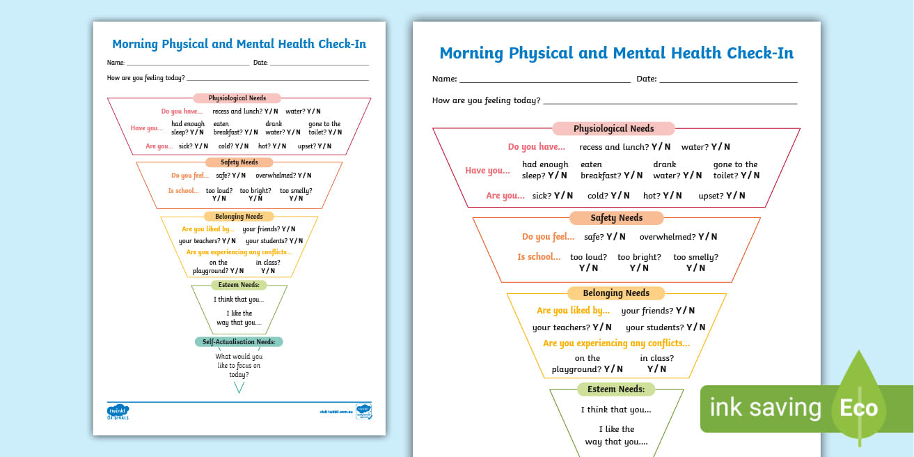 Morning Physical and Mental Health Check-In