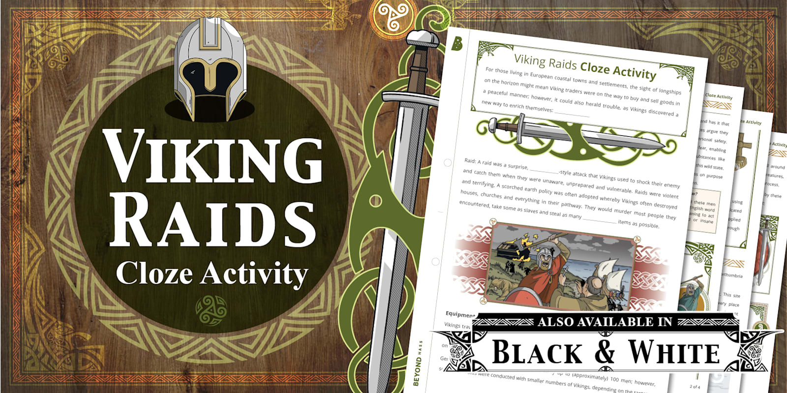 Viking Raids Cloze Activity